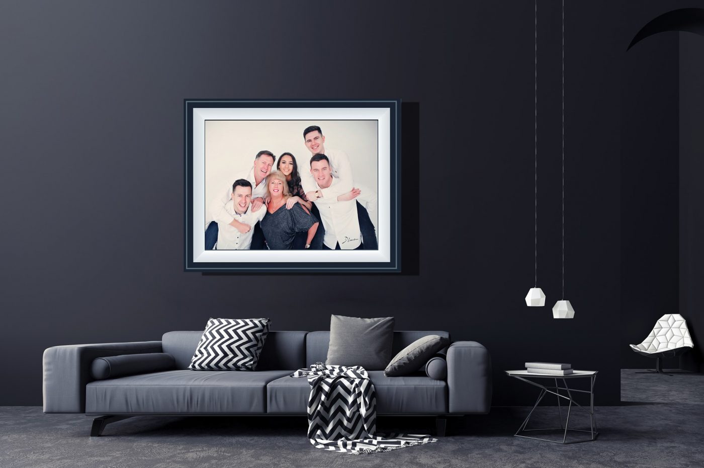 Handmade Frames for your Home featuring personalised family portraits